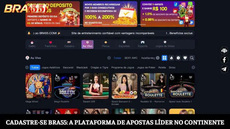Registro o BRA55 - A Plataforma de Apostas Líder